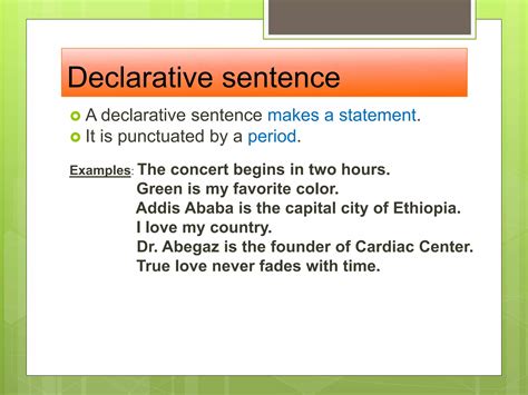 Sentence Types Declarative Interrogative Imperative And Exclamatory