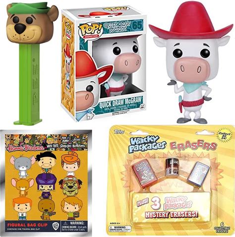 Hanna Barbera Cartoon Figure Bundle With Quick Draw Mcgraw Pop And