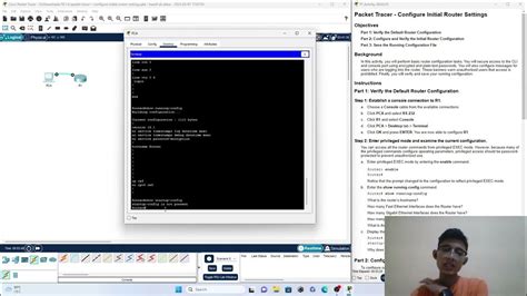 Packet Tracer Configure Initial Router Settings Youtube