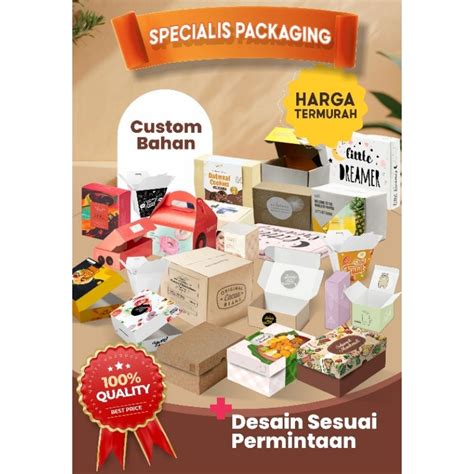 Jual Dus Packaging Box Makanan Custom Box Snack Custom Dus