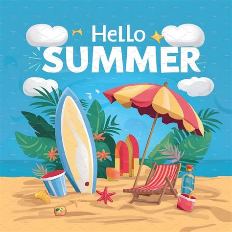 Premium Photo Hello Summer