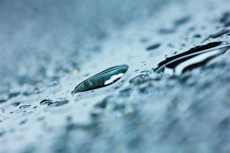 Fresh Raindrop In Nature On Clean Glass For Background Stock Image