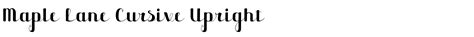 Maple Lane Cursive Font Webfont And Desktop Myfonts