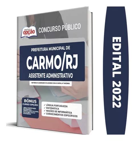 Apostila Prefeitura Carmo Rj Assistente Administrativo Mercadolivre