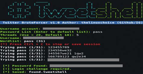 Tweetshell Multi Thread Twitter Bruteforcer In Shell Script Tweetshell Multi Thread Twitter Bruteforcer In Shell Script