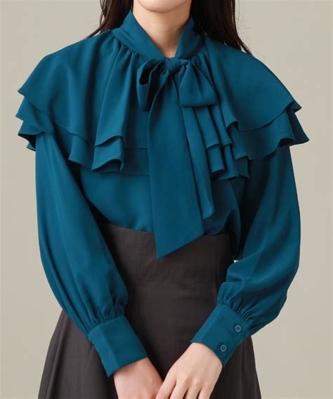 Cheek（チーク）の「フリルボウタイブラウス（シャツブラウス）」 Wear