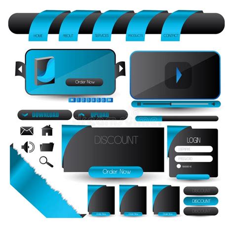 web user interface element vector stock vector illustration of