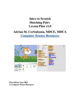 Scratch Coding Programming Lesson Plan Matching Pairs Game Unit