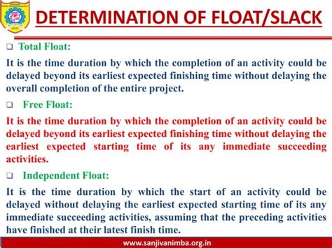 410 Determination Of Float And Slack In Cpm Network Calculations