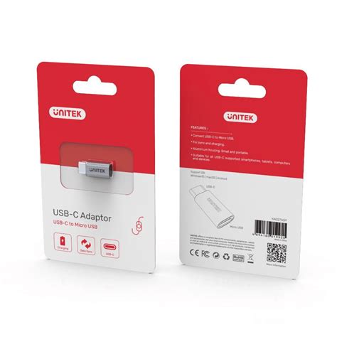 Unitek Usb C To Micro Usb Adapter Y A027agy Firstshop