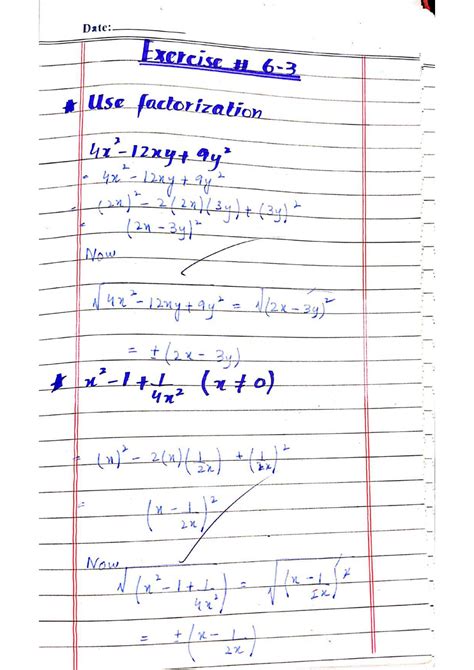 SOLUTION 9th Class Math Exercise 6 3 Question 1 To All Ch 6 Algebraic