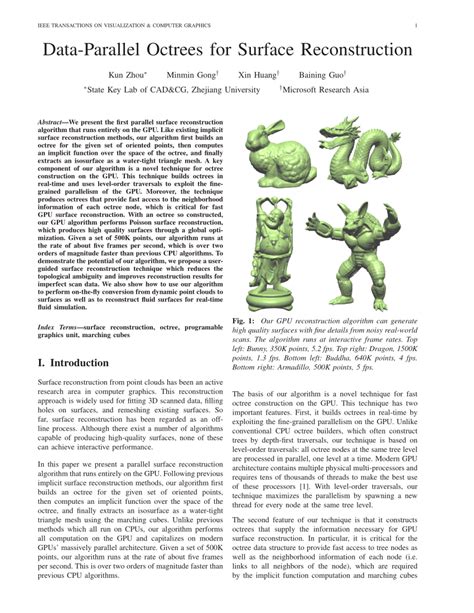 Pdf Data Parallel Octrees For Surface Reconstruction