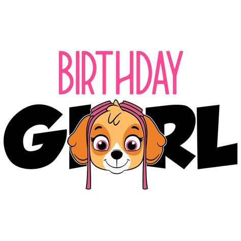 Birthday Girl Skye Svg Paw Patrol Party Skye Head Logo Svg B Inspire Uplift
