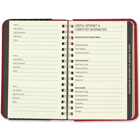 The Personal Internet Address Password Logbook Red Peter Pauper