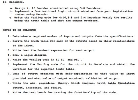 Solved II Decoders A Design 4 16 Decoder Constructed Chegg