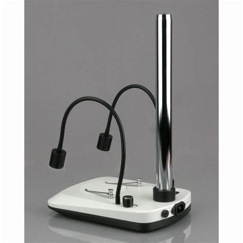 Amscope Stereo Microscope Table Stand With Built In Dual Gooseneck Ill
