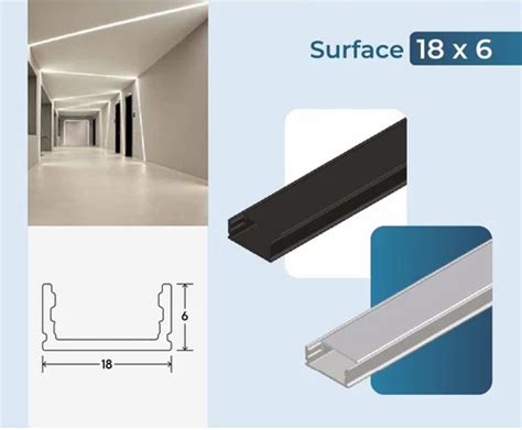 Meter Aluminium Surface Led Linear Profile Light 17x7 Mm At Best Price