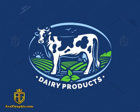 لوگو جذاب فروشگاه لبنیات و شیر