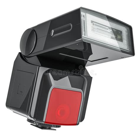 Camera Flash Professional Photography External Flash 3d Rendering Stock Illustration