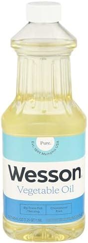 Wesson Pure And 100 Natural Vegetable Oil 40 Fl Oz