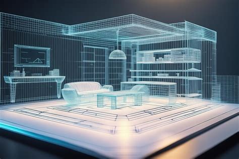 Premium Ai Image Architecture And Interior Virtual Reality A Hologram