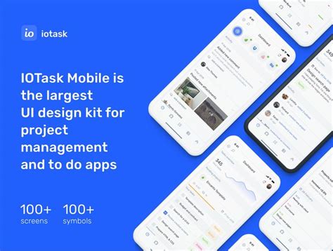 Iotask Mobile Ui Kit App Interface Design Ui Kit Mobile App Design Inspiration