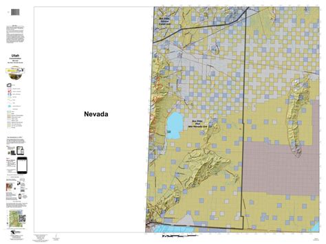 Box Elder Pilot Mtn Nevada Utah Elk Hunting Unit Map With Land