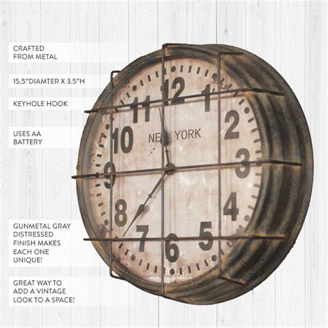 Vintage Inspired Subway Clock Decor Steals