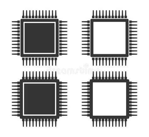 AI CPU GPU Microchip Icon Machine Learning Micro Chip Symbol ML Icon Artificial