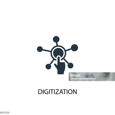 디지털화 아이콘입니다 간단한 요소 그림입니다 디지털화 개념 기호 디자인입니다 웹 및 모바일에 사용할 수 있습니다 아이콘에 대한 스톡 벡터 아트 및 기타 이미지 Istock