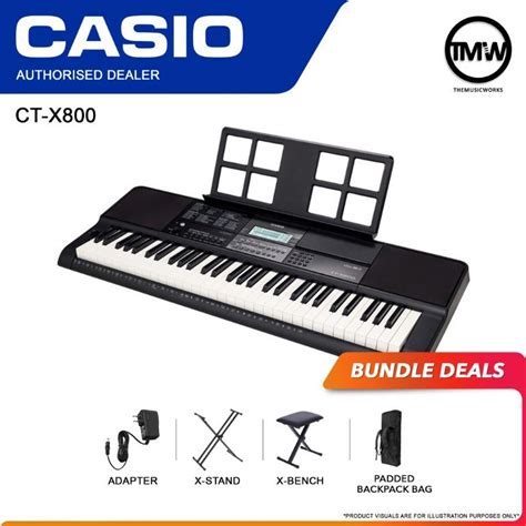 Casio Electronic Keyboard Ct X800 61 Keys Touch Response Portable