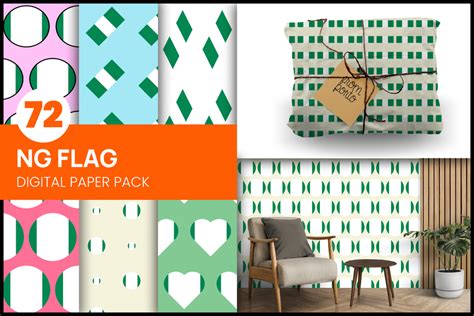 NG Flag Seamless Patterns
