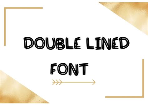 Double Lined Font Free Download Freefontdl