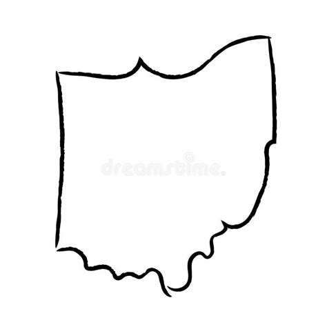 俄亥俄手绘地图 向量例证 插画 包括有 俄亥俄 剪影 大使 图画 映射 复制 绘画 草图 328527522