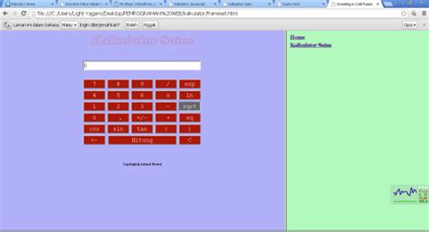 Kalkulator Sederhana Dengan Html Lifeprograming
