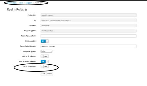 User Realm Role In Oidc Userinfo Endpoint Configuring The Server