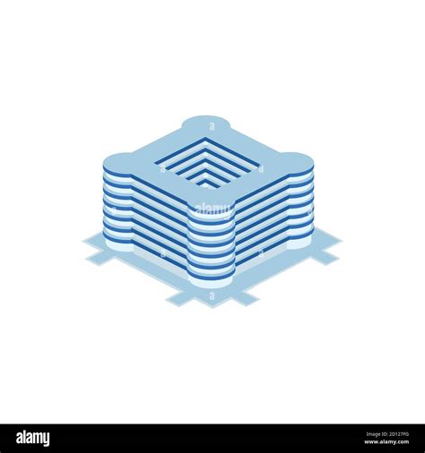 Four Circular Tower Are Connected By Industrial Building Form A