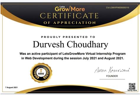 durvesh choudhary on linkedin igmvip lgmvipjuly letsgrowmore