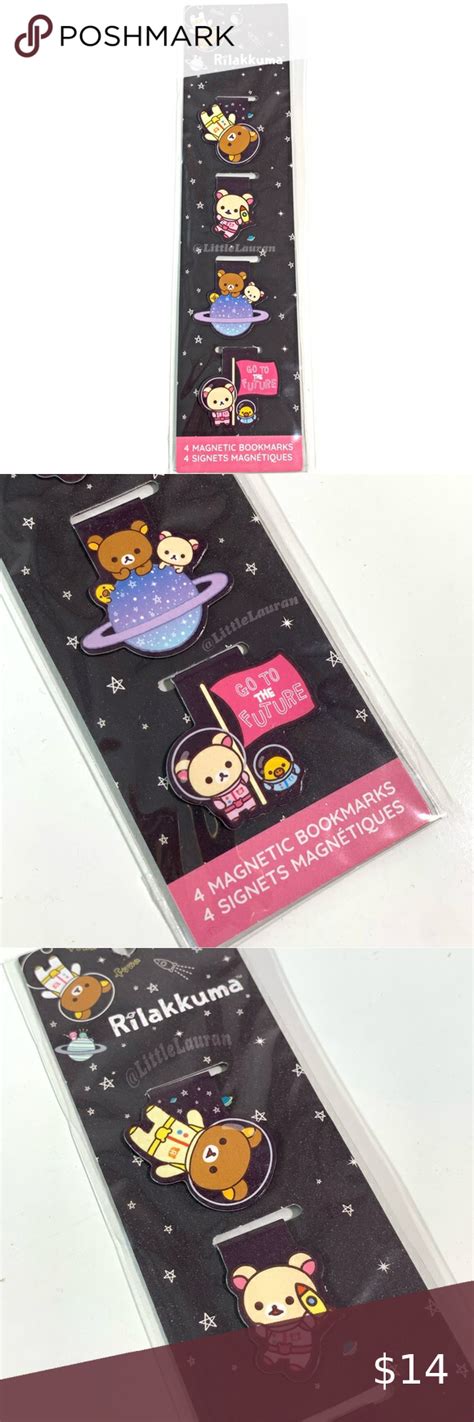San X Characters Rilakkuma Astronaut Magnetic Bookmarks Cute Kawaii