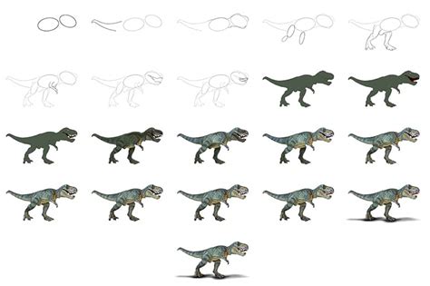 Realistic T Rex Drawing