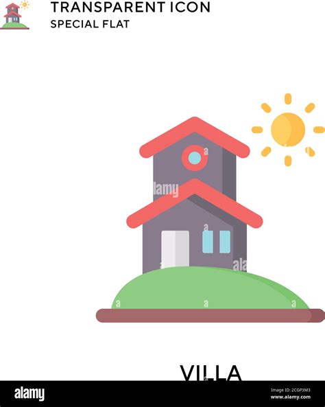 Villa Vector Icon Flat Style Illustration Eps 10 Vector Stock Vector