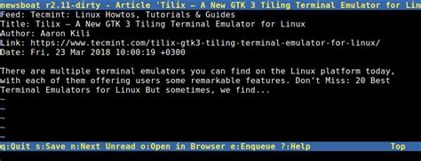 Newsboat An Rssatom Feed Reader For Linux Terminals