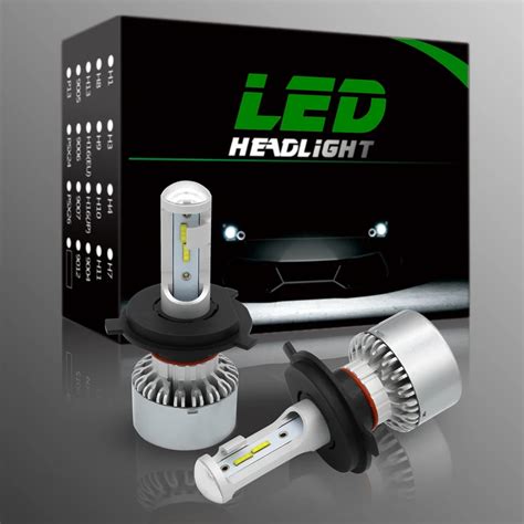 Wljh 2x 9003 Led Headlight H4 Led Hilo Beam Bulb Light Auto Car Light