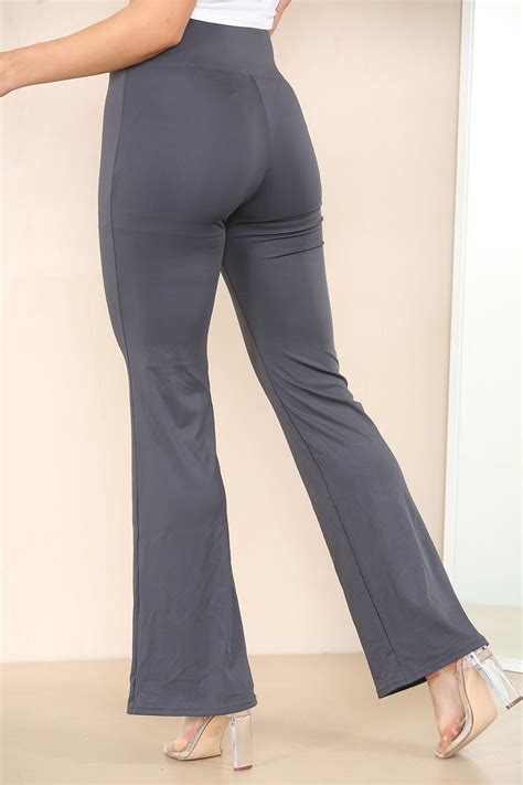 High Waisted Wide Leg Flared Trousers Multi Trends