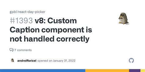V8 Custom Caption Component Is Not Handled Correctly · Issue 1393