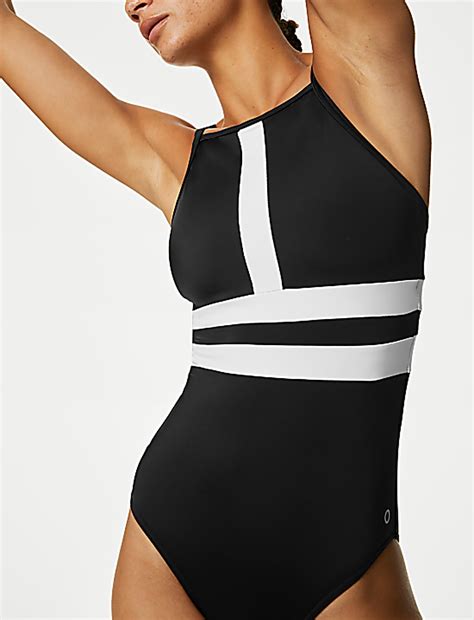 Buy Paneled High Neck Swimsuit At Marks And Spencer