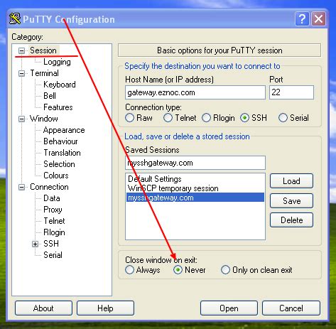 How To Prevent Putty Window From Closing During Ssh