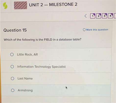 Solved UNIT 2 MILESTONE 21234Question 15Mark This Chegg