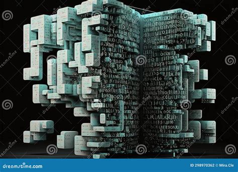 Data Structure Database Analyst Looking Into Schema Information Cartoon