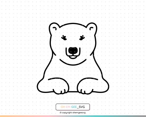 Lovely Polar Bear Svg Polar Bear Png Cute Polar Bear Etsy Denmark